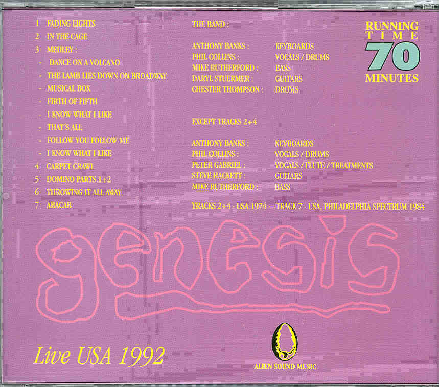 Genesis Cd - We