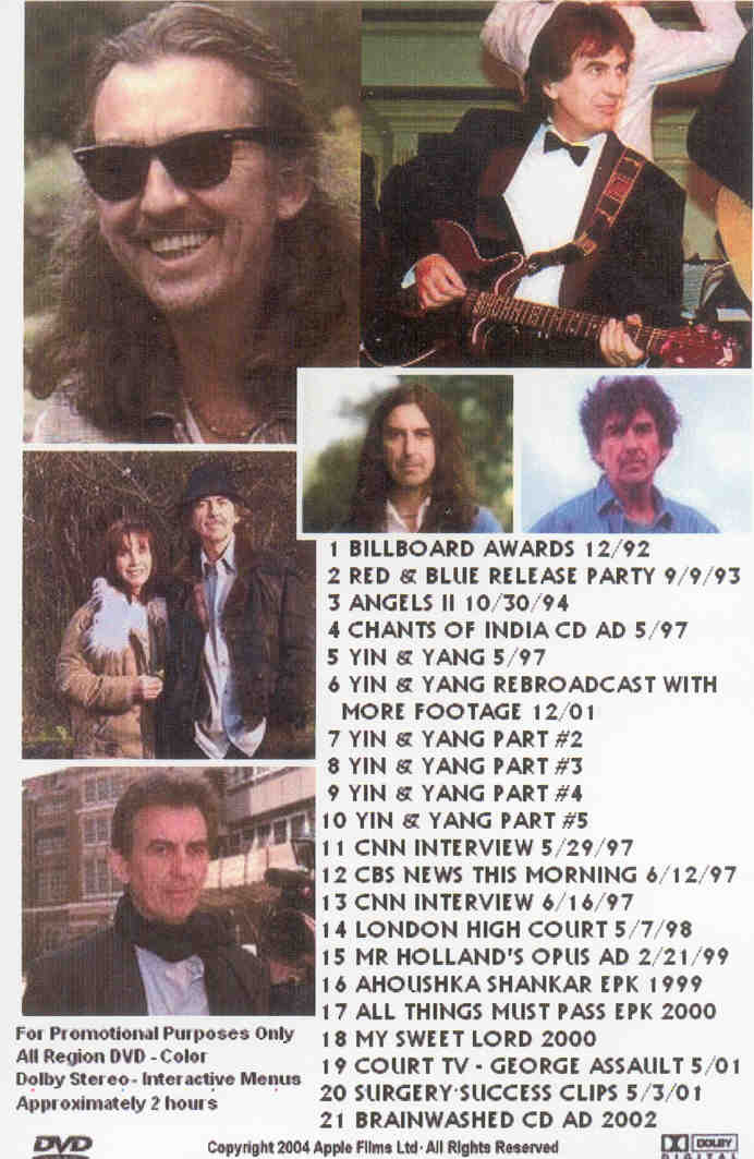 George Harrison Dvd - George Harrison's Archives 1992 - 2002