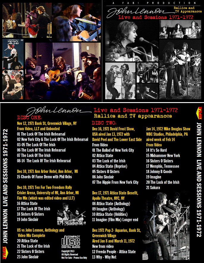 John Lennon Cd (Two Discs) Live And Sessisons 1971-1972