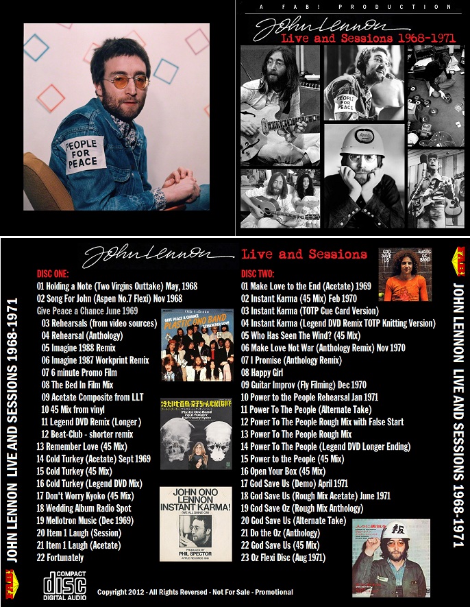 John Lennon (Two Discs) Live And Sessions 1968 - 1971