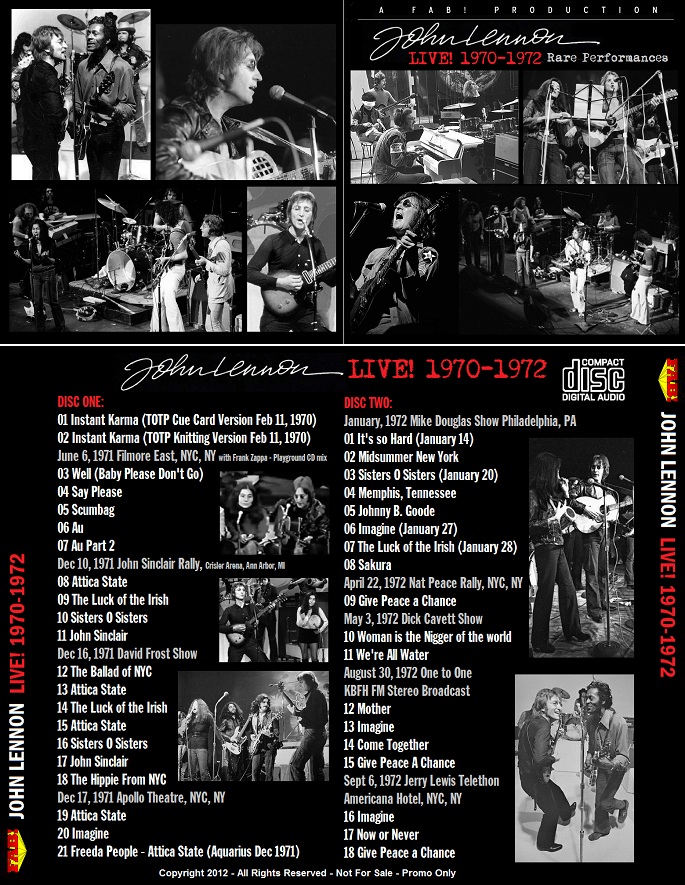 John Lennon (Two Discs) Live 1970 - 1972