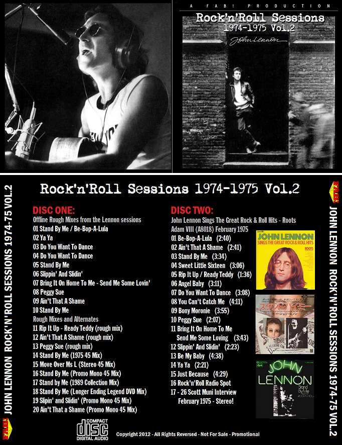 John Lennon (Two Discs) Rock N Roll Sessions 74-75 Vol 2