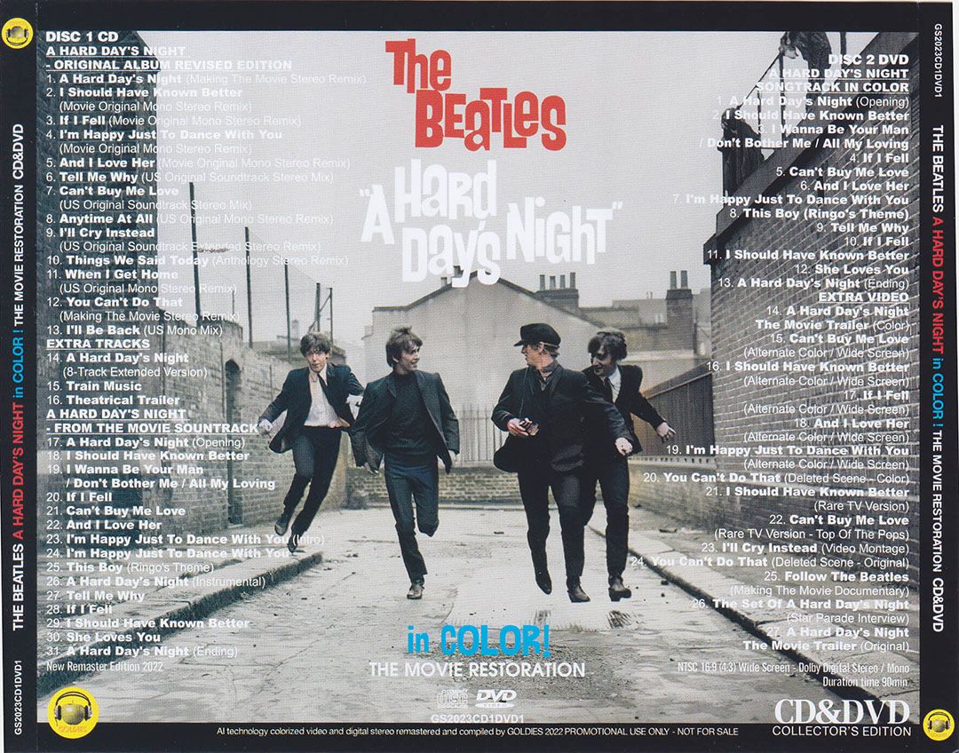 Beatles (Cd/Dvd) A Hard Day’s Night in Color! – The Movie Restoration