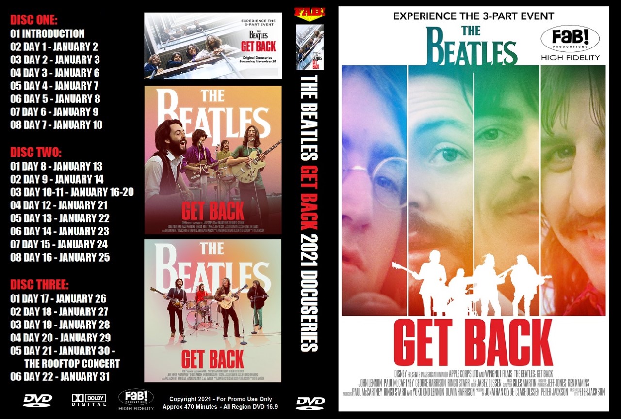 BEATLES (3/DVD) GET BACK 2021 DOCUMENTARY