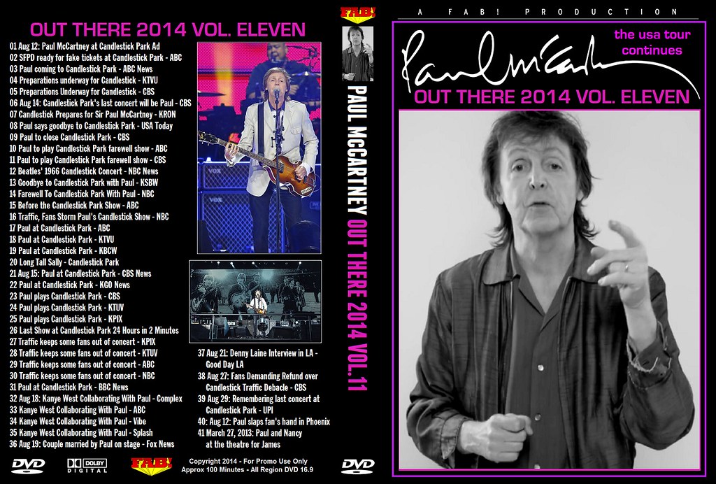 PAUL McCARTNEY DVD - OUT THERE 2014 VOL.11