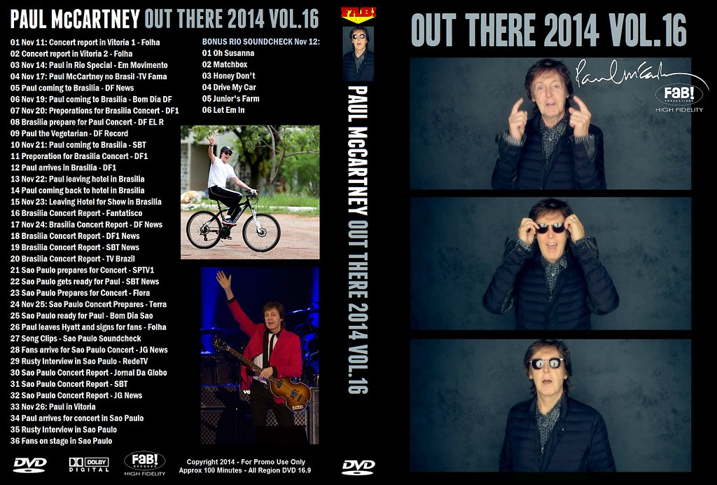 PAUL McCARTNEY DVD - OUT THERE 2014 VOL.16