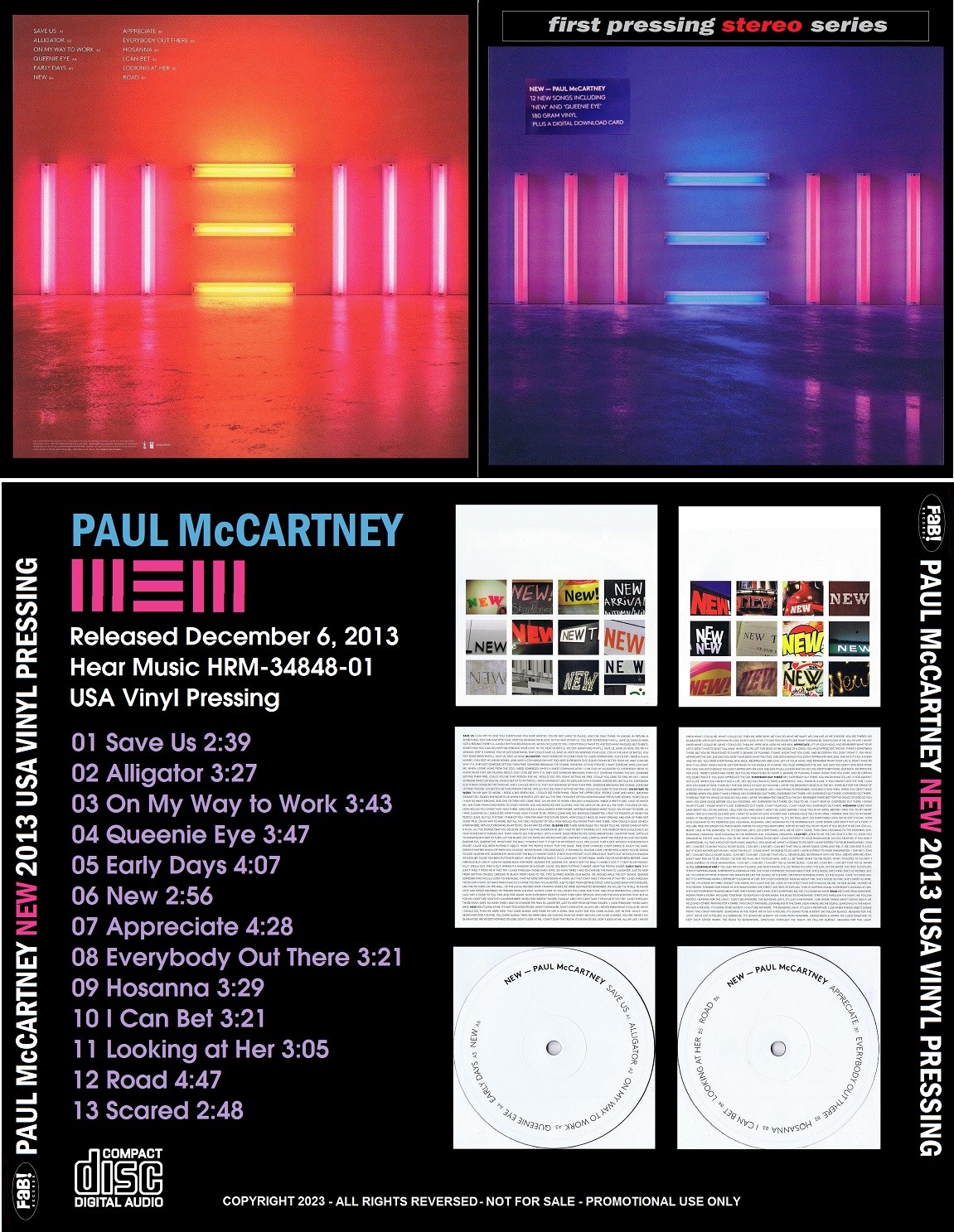 PAUL McCARTNEY CD - NEW 2013 USA VINYL PRESSING