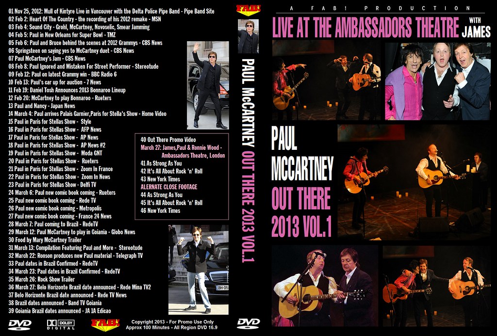 PAUL McCARTNEY: OUT THERE 2013 VOL.1 DVD