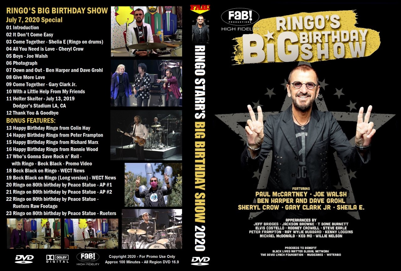 RINGO STARR: RINGO'S BIG BIRTHDAY SHOW 2020 DVD