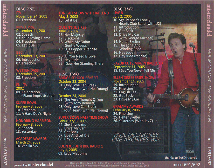 Paul McCartney (2/Cd) Live Archives Vol 4