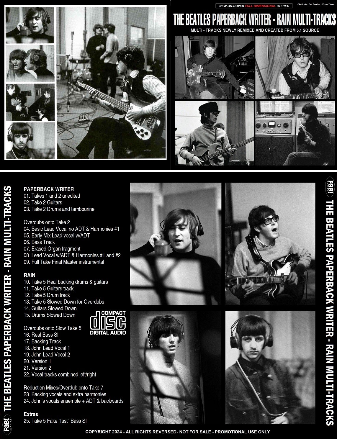 BEATLES CD - PAPERBACK WRITER - RAIN MULTI-TRACKS 1966