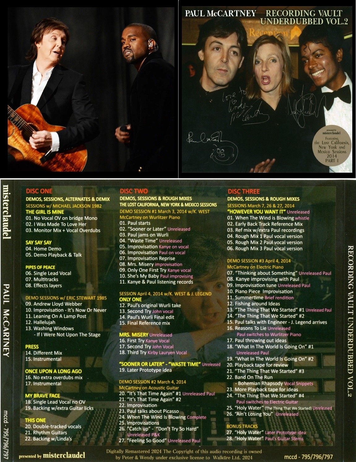 PAUL McCARTNEY (3/CD) RECORDING VAULT UNDERDUBBED VOL.2
