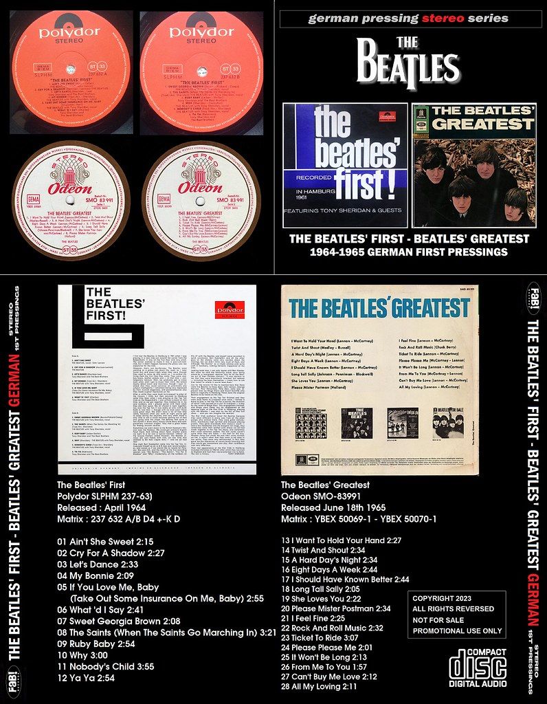 BEATLES: The Beatles' First Cd - The Beatles' Greatest German First ...