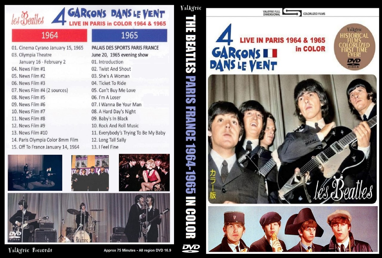 BEATLES DVD - LIVE IN PARIS 1964-1965 IN COLOR