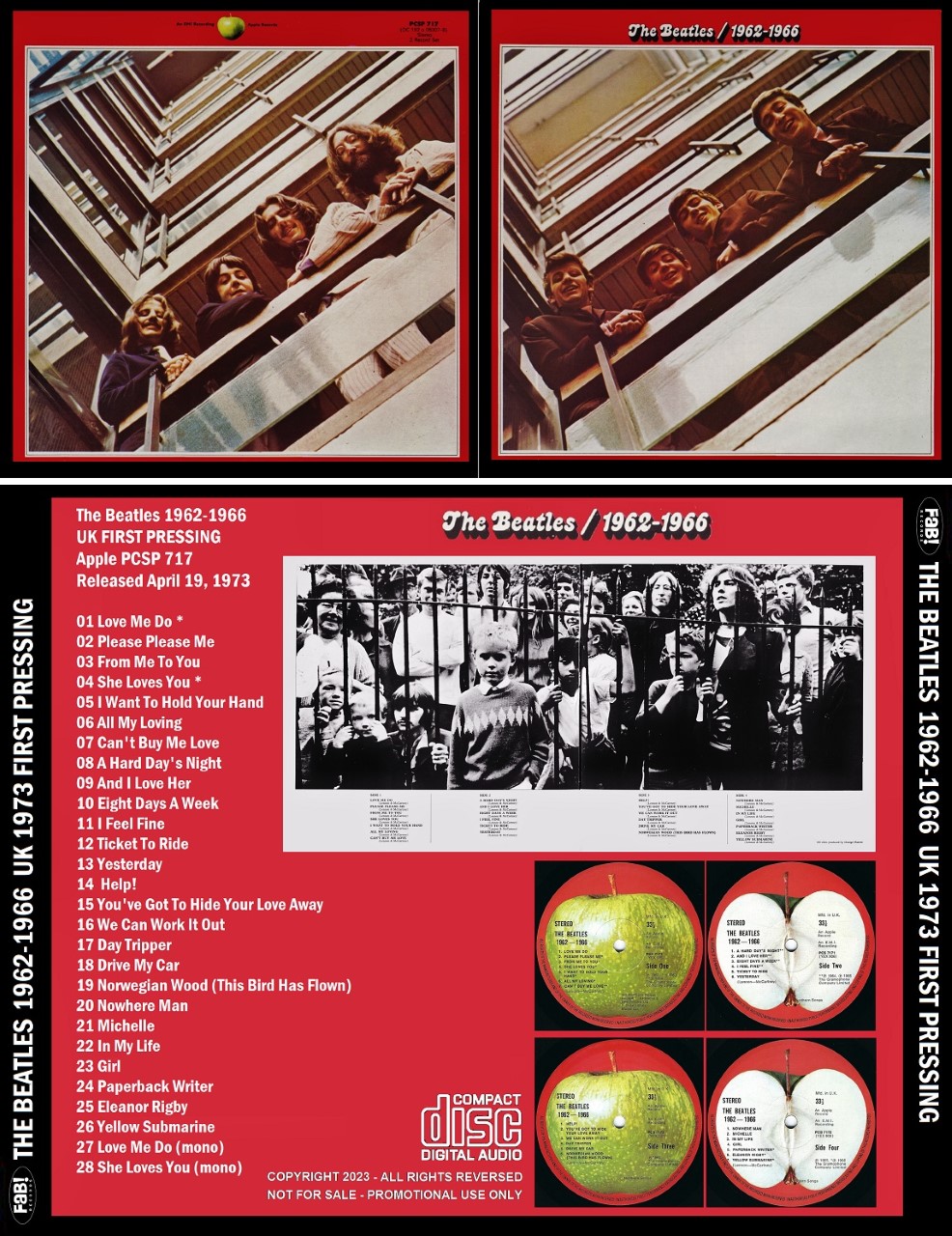 BEATLES CD -1962-1966 UK 1973 FIRST PRESSING