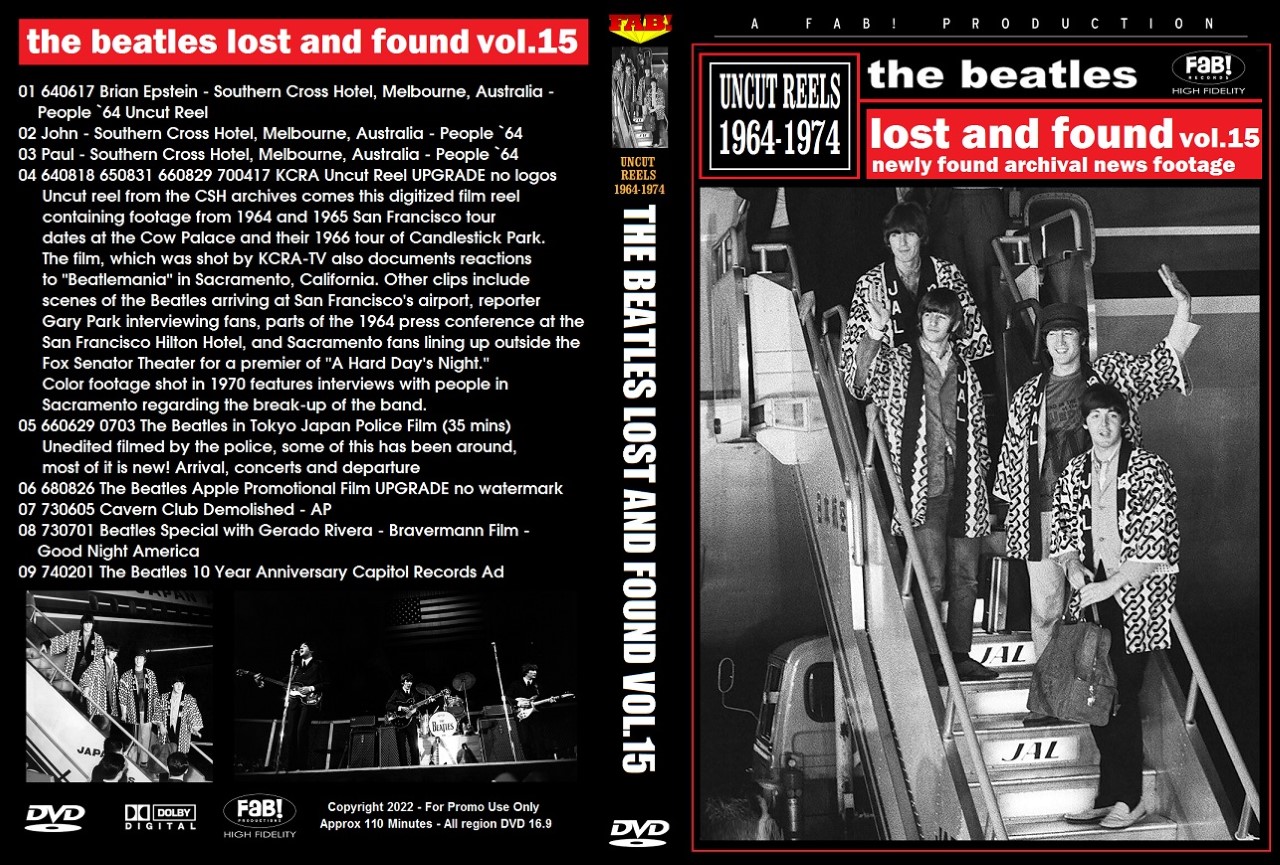 BEATLES DVD - LOST AND FOUND VOL.15 DVD 1964-1974 UNCUT REELS