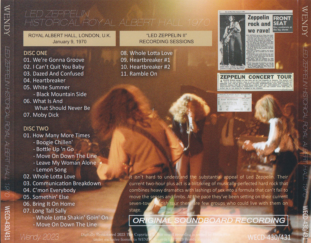 Led Zeppelin 1970 Royal Albert Hall