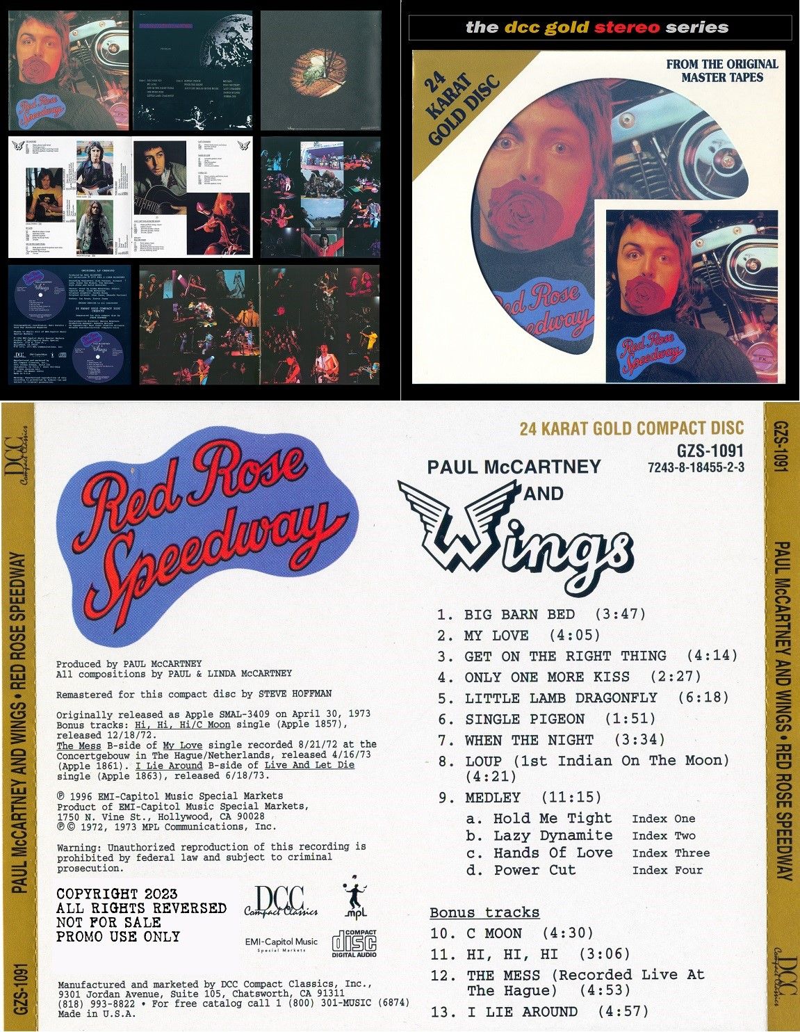 PAUL MCCARTNEY & WINGS VD - RED ROSE SPEEDWAY DCC GOLD PRESSING