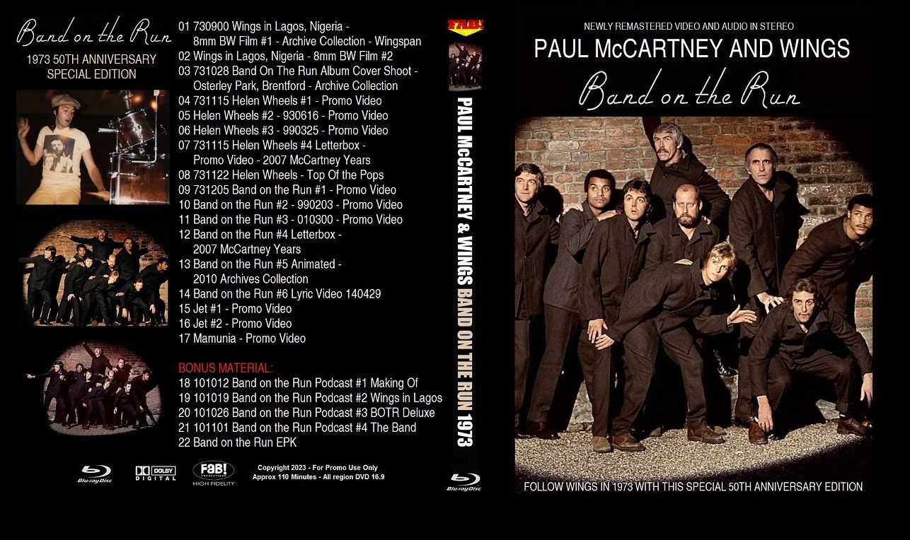 PAUL McCARTNEY & WINGS DVD - BAND ON THE RUN 1973 50TH