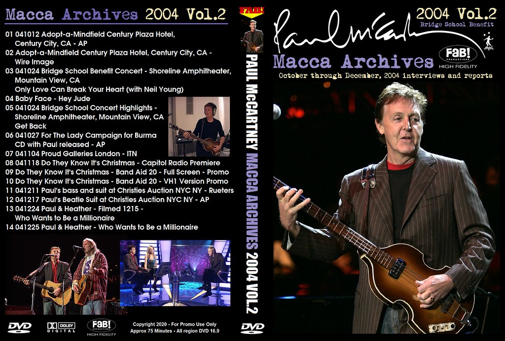 PAUL McCARTNEY DVD - MACCA ARCHIVES 2004 VOL.2