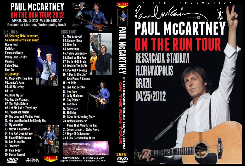 PAUL McCARTNEY (2/DVD) ON THE RUN FLORIPA BRAZIL 2012