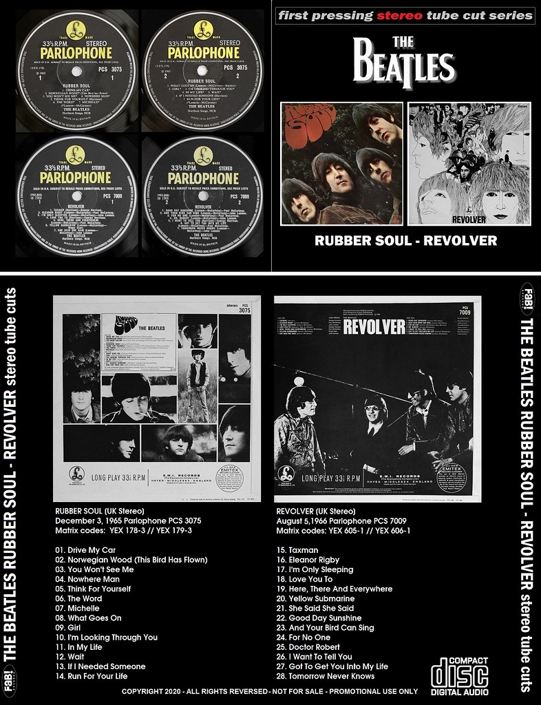 BEATLES CD - RUBBER SOUL - REVOLVER STEREO TUBE CUTS