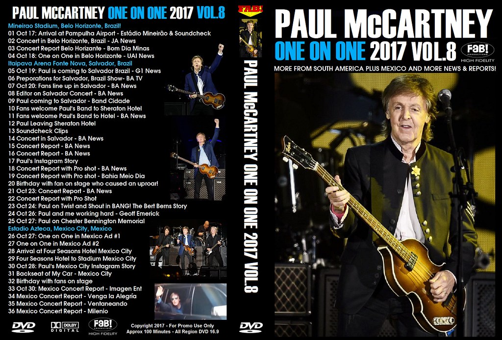PAUL McCARTNEY DVD - ONE ON ONE 2017 VOL.8