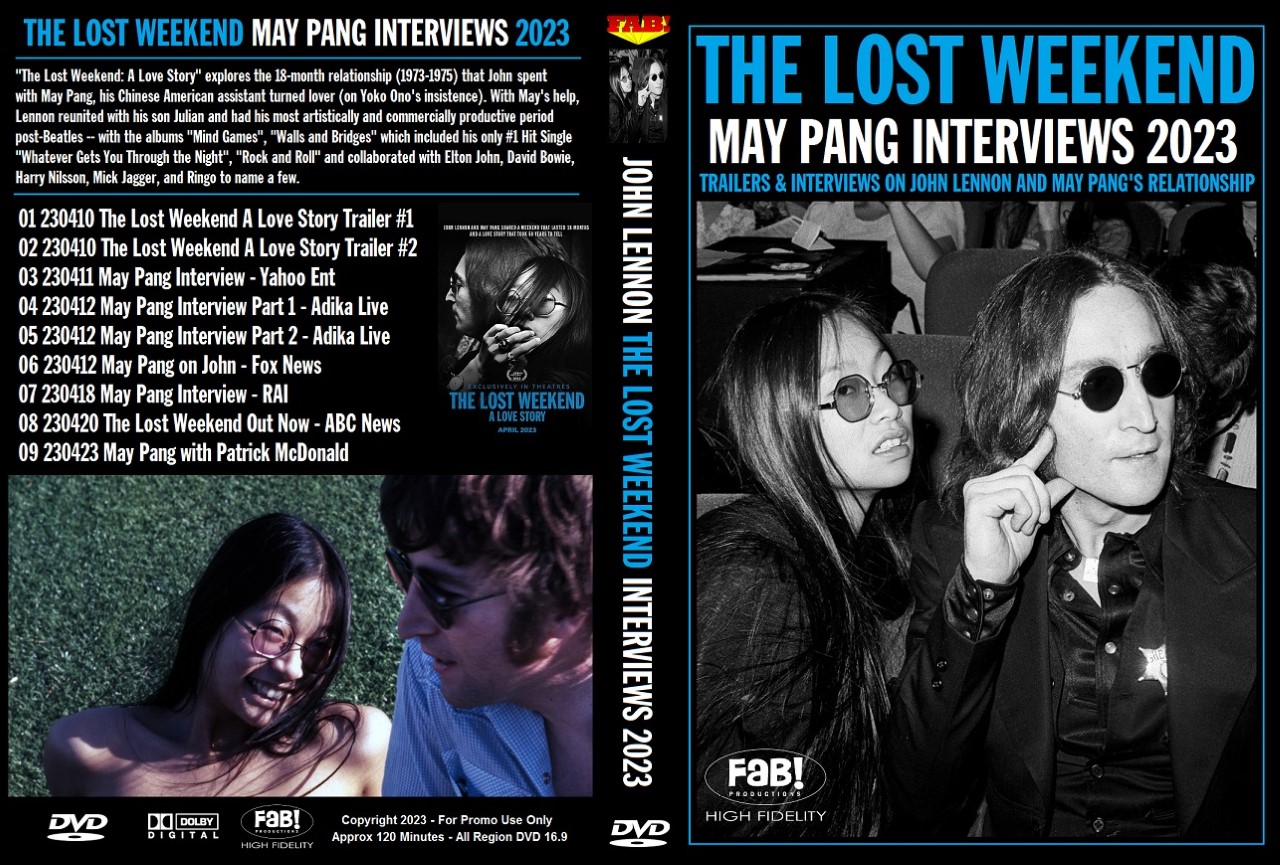 JOHN LENNON DVD - THE LOST WEEKEND MAY PANG INTERVIEWS 2023