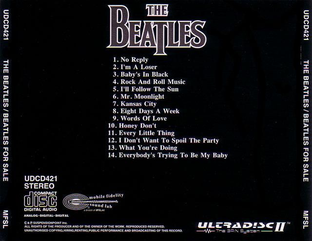 Beatles Cd - Beatles For Sale Mono Dr Ebbetts
