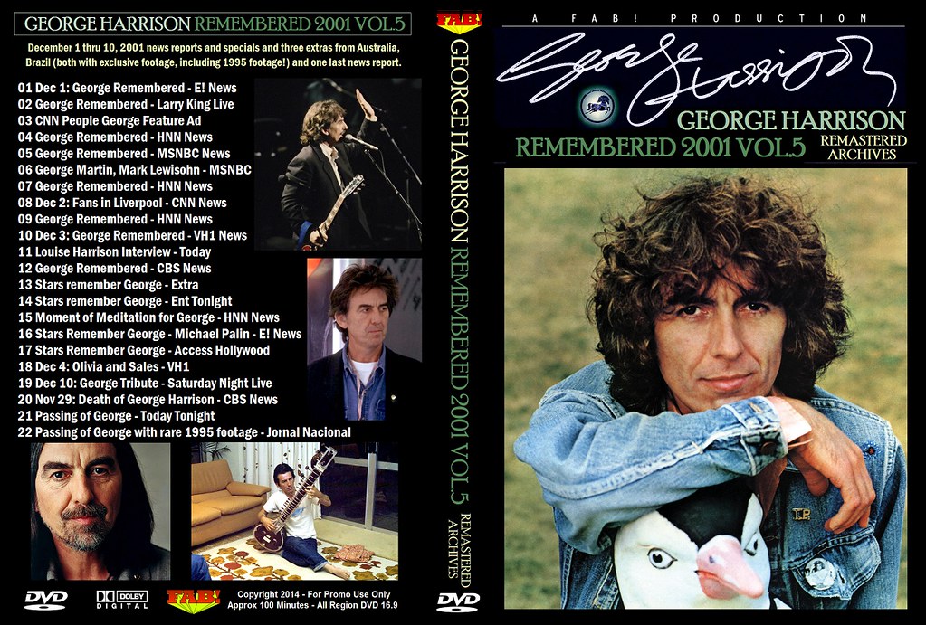GEORGE HARRISON REMEMBERED 2001 VOL.5 Remastered Archives DVD
