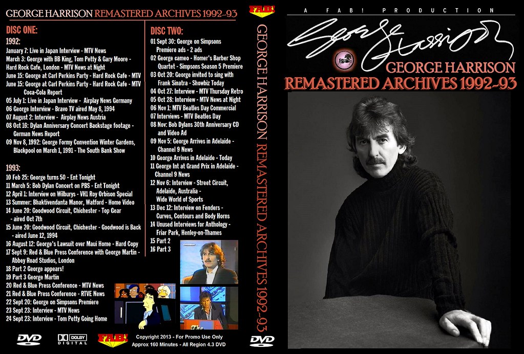 GEORGE HARRISON (2/DVD) REMASTERED ARCHIVES 1992-1993
