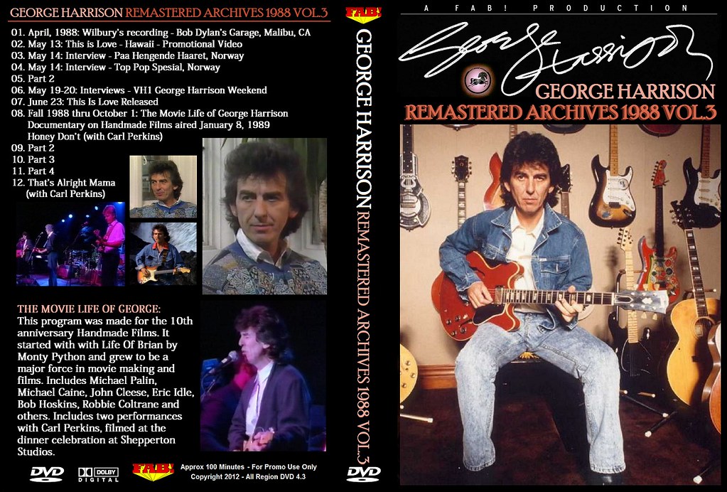 GEORGE HARRISON REMASTERED ARCHIVES 1988 VOL.3 DVD