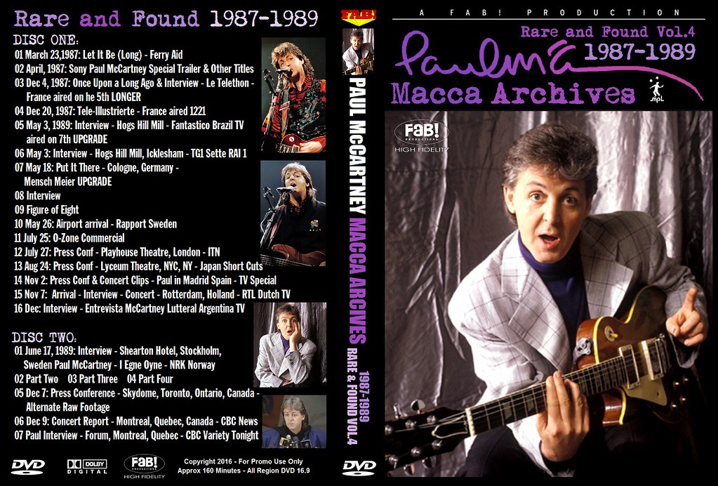 PAUL McCARTNEY (2/DVD) MACCA ARCHIVES RARE AND FOUND VOL.4