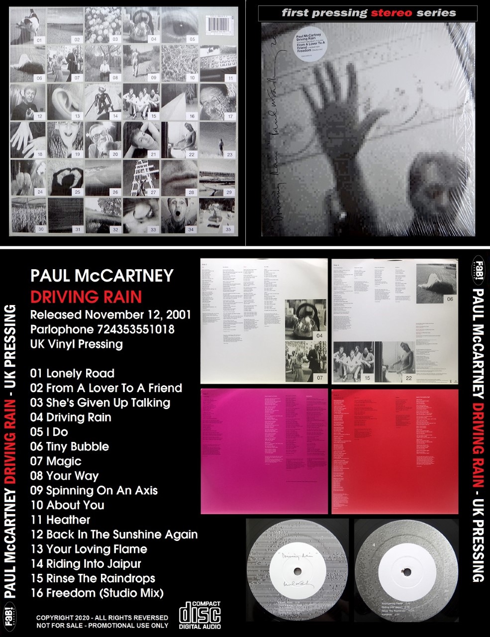 PAUL McCARTNEY CD - DRIVING RAIN - 2001 UK VINYL PRESSING