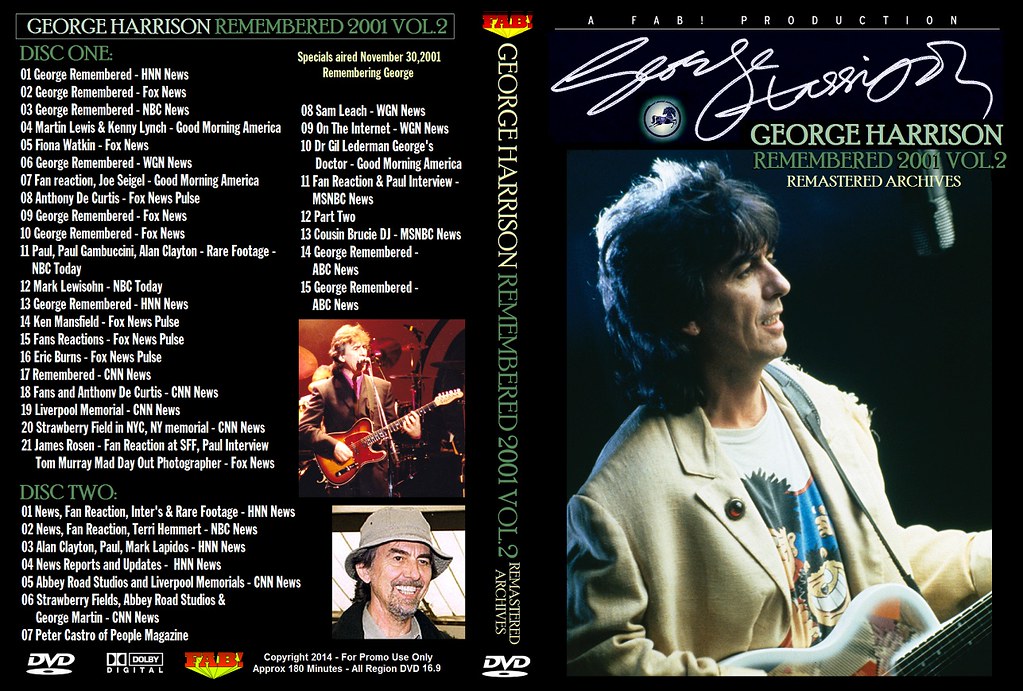 GEORGE HARRISON (2/DVD) REMEMBERED 2001 VOL.2 Remastered Archives