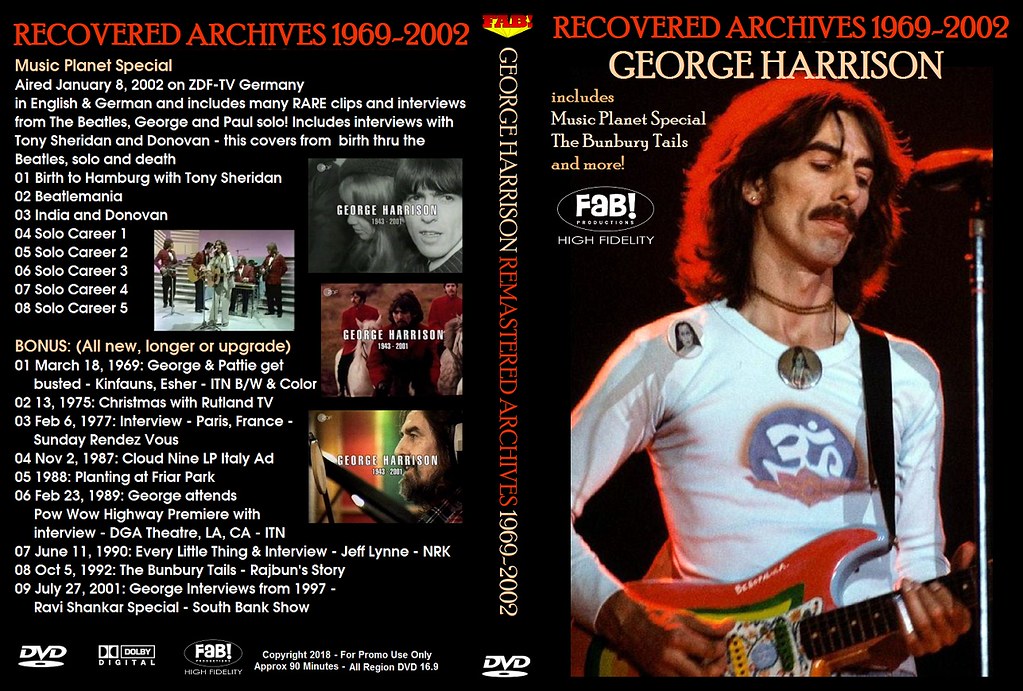 GEORGE HARRISON DVD - REMASTERED ARCHIVES 1969-2002