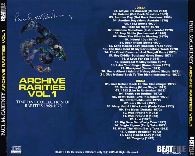Paul McCartney (2/Cd) Archive Rarities Vol. 1