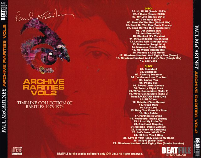 Paul McCartney (2/Cd) Archive Rarities Vol. 2