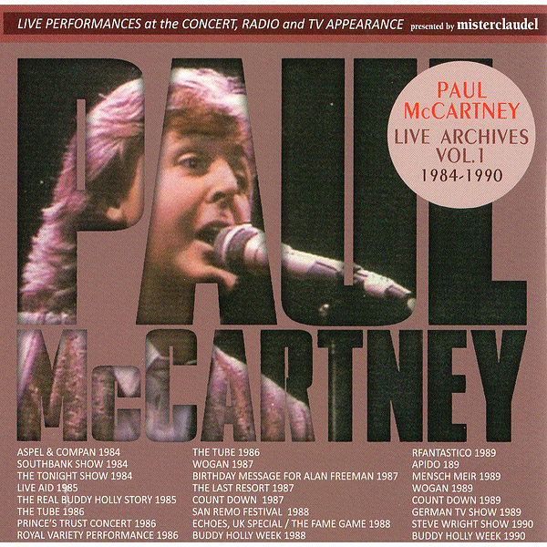 Paul McCartney (2/Cd) Live Archives Vol 1