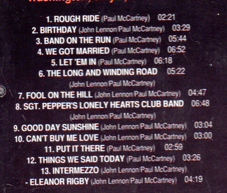 Paul McCartney Cd - Live At Robert F Kennedy Stadium