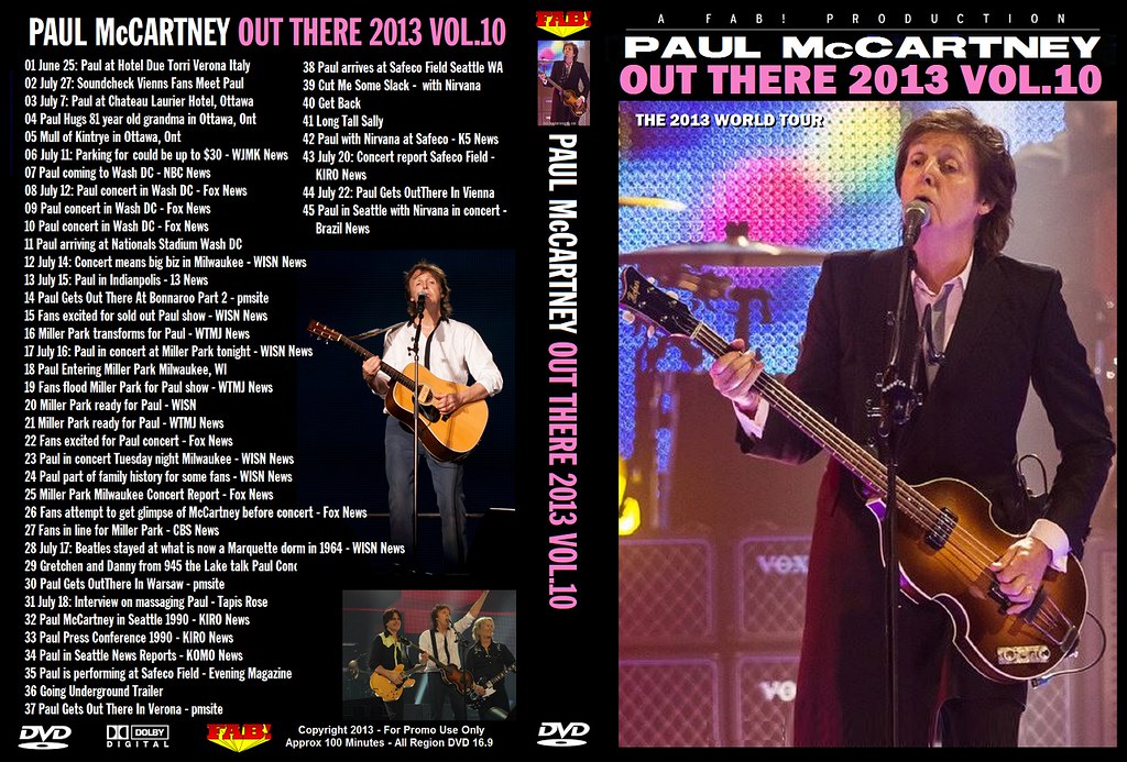 PAUL McCARTNEY DVD - OUT THERE 2013 VOL.10