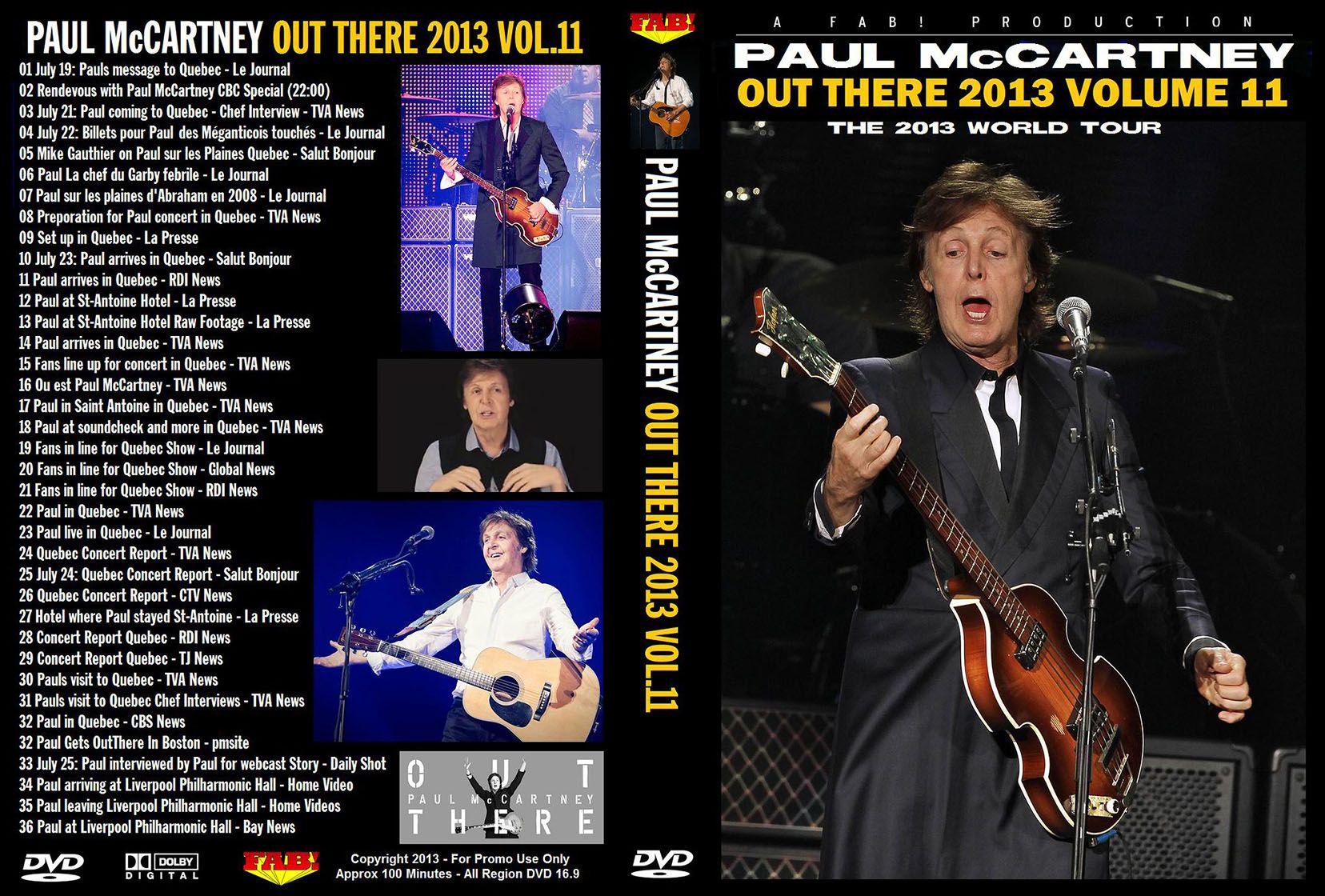 PAUL McCARTNEY: OUT THERE 2013 VOL.11 DVD