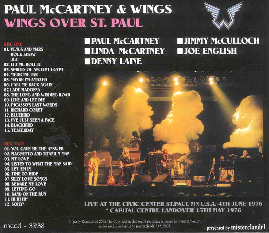 Paul McCartney & Wings (2/Cd) Wings Over St Paul