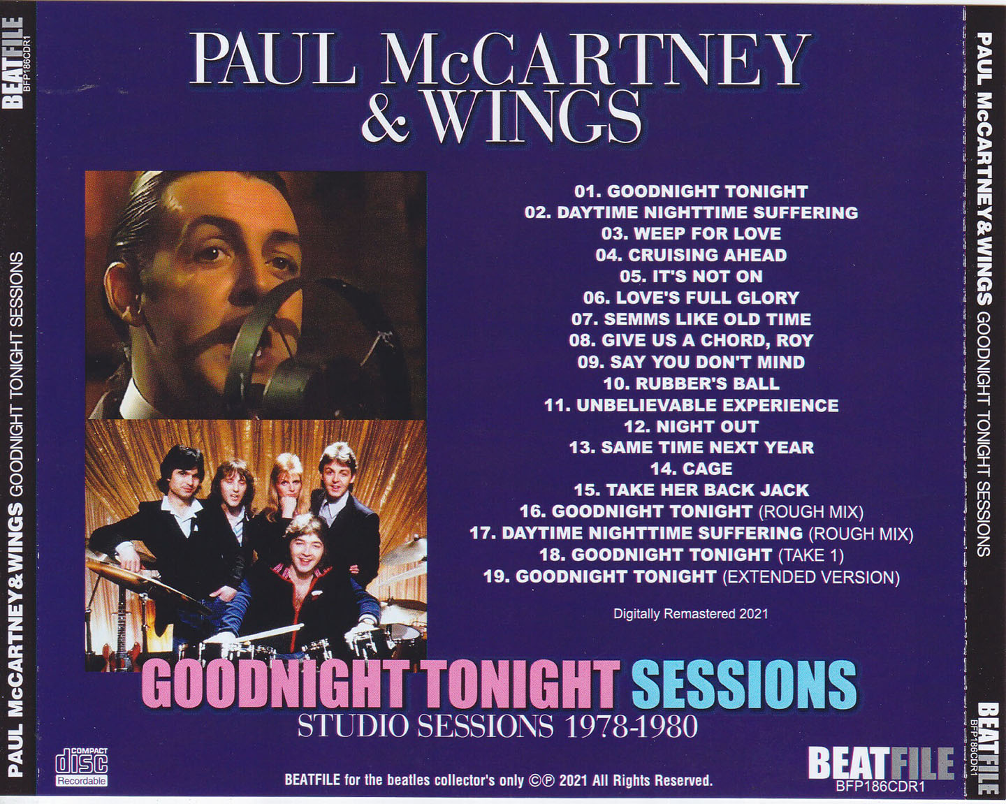 Paul McCartney & Wings Cd - Goodnight Tonight Sessions
