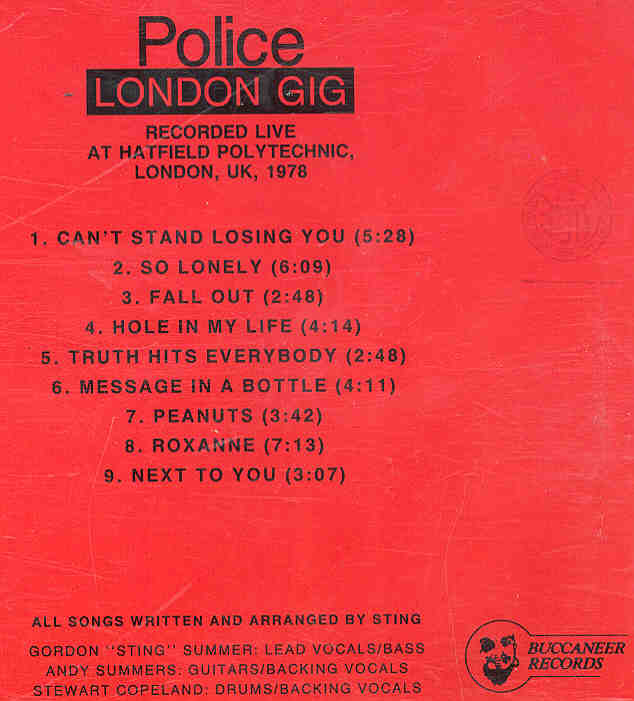 Police Cd - London Gig