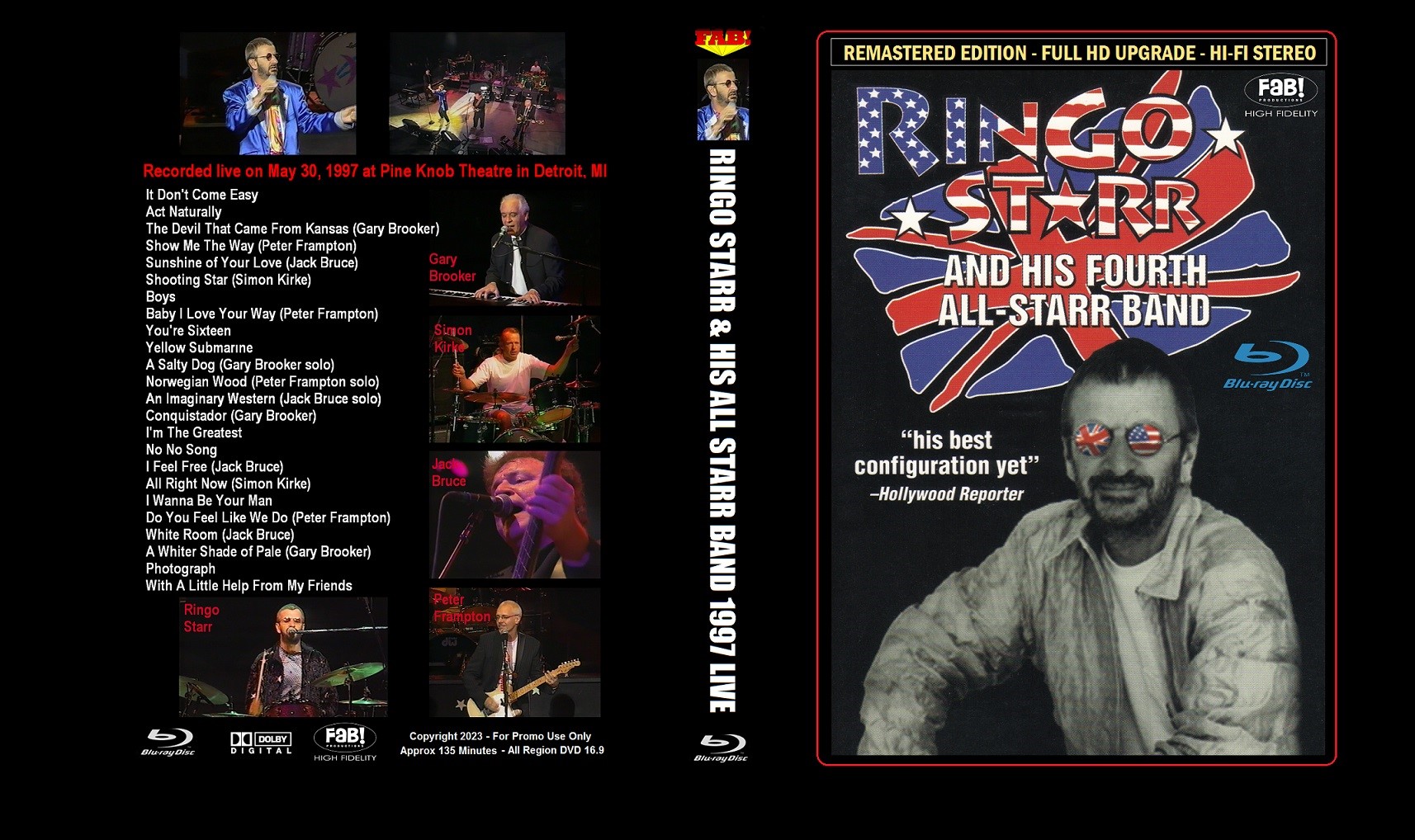 RINGO STARR DVD - AND HIS 4TH ALL STARR BAND 1997 CONCERT PRO SHOT BLU-RAY