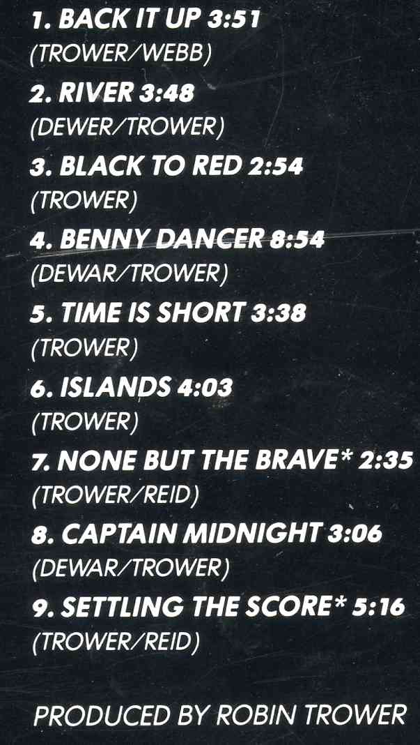 Robin Trower Cd - Back It Up