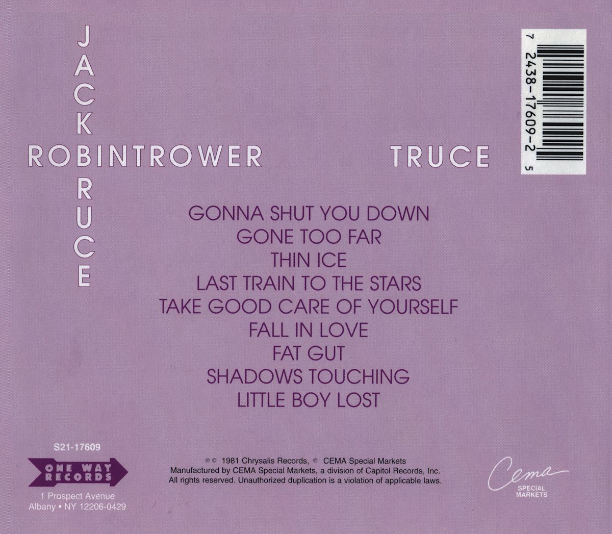 Robin Trower Cd - Truce