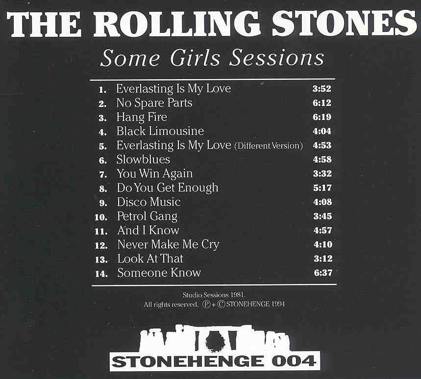Rolling Stones Cd - Some Girls Sessions