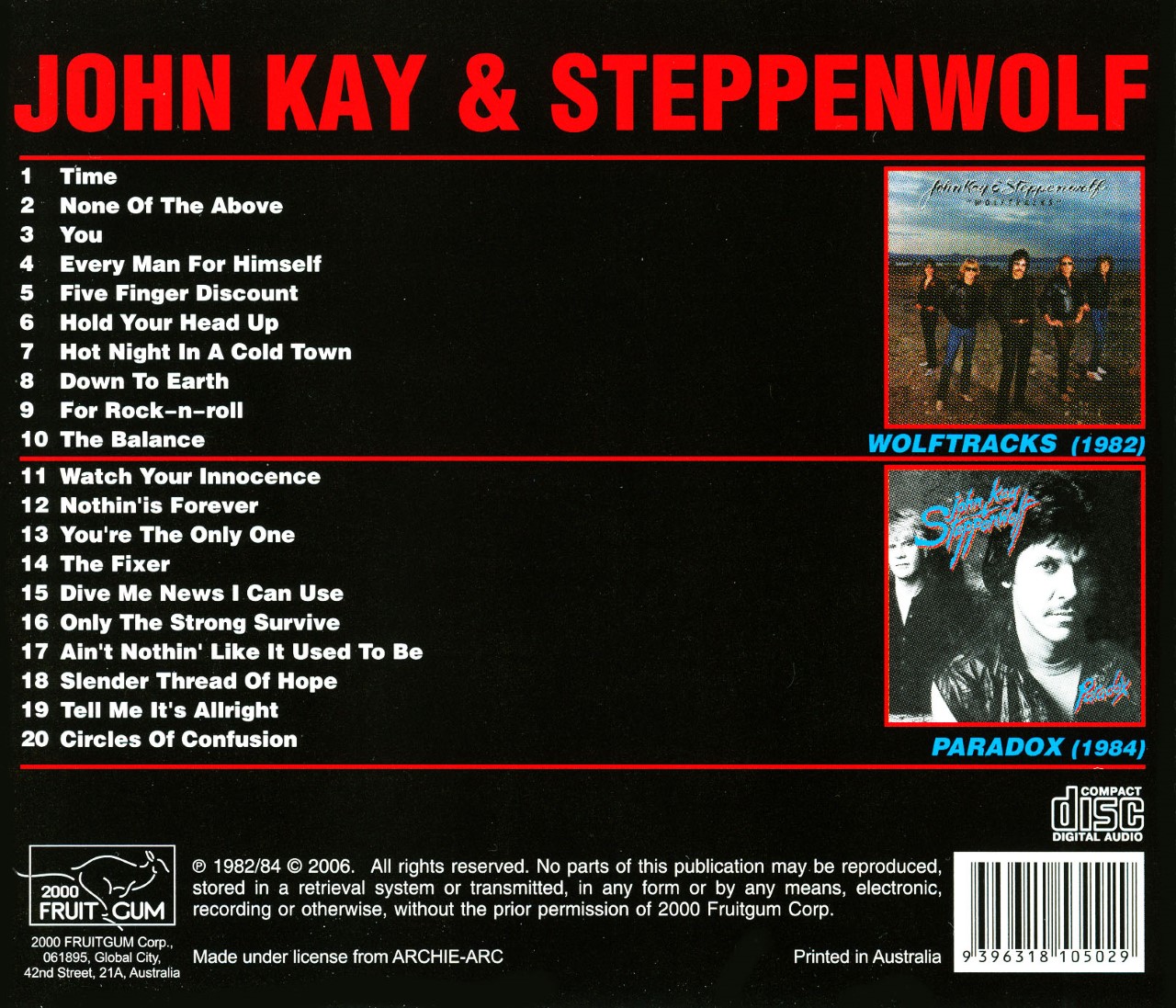 Steppenwolf Cd - Wolftracks/Paradox